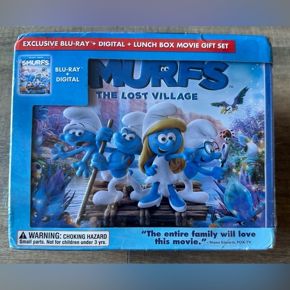 Smurfs | Other | Smurfs The Lost Village Blue Ray And Metal Lunch Box ...